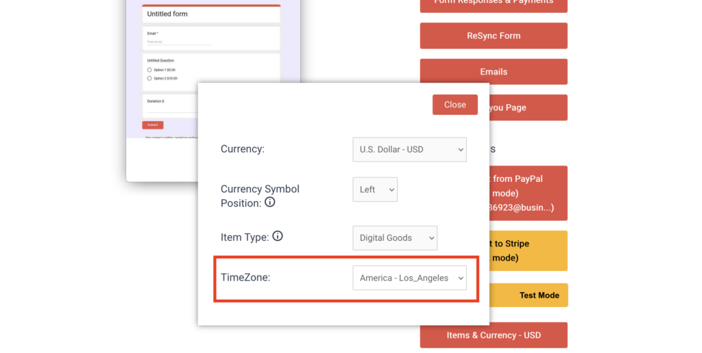 Payment Time Zones - PayForm